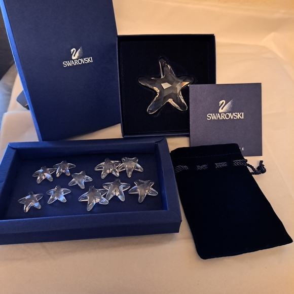 Swarovski | Accents | Swarovski Crystal Starfish Set With Boxes ...